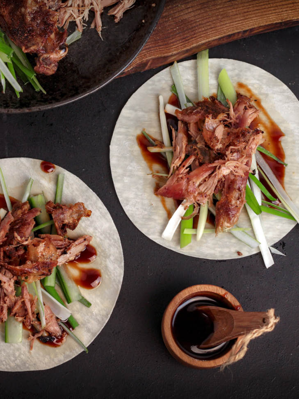 Duck pancakes with hoisin sauce